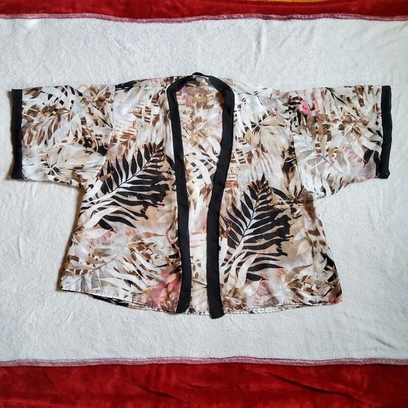 BonWorth | Tops | Vintage Bonworth Semi Sheer Kimono Cardigan Open ...